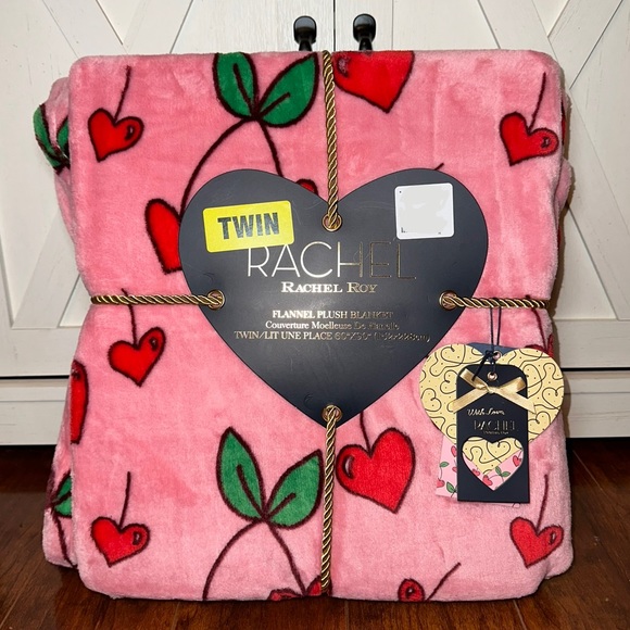 RACHEL Rachel Roy | Bedding | Heart Shaped Cherry Valentine Twin Plush ...